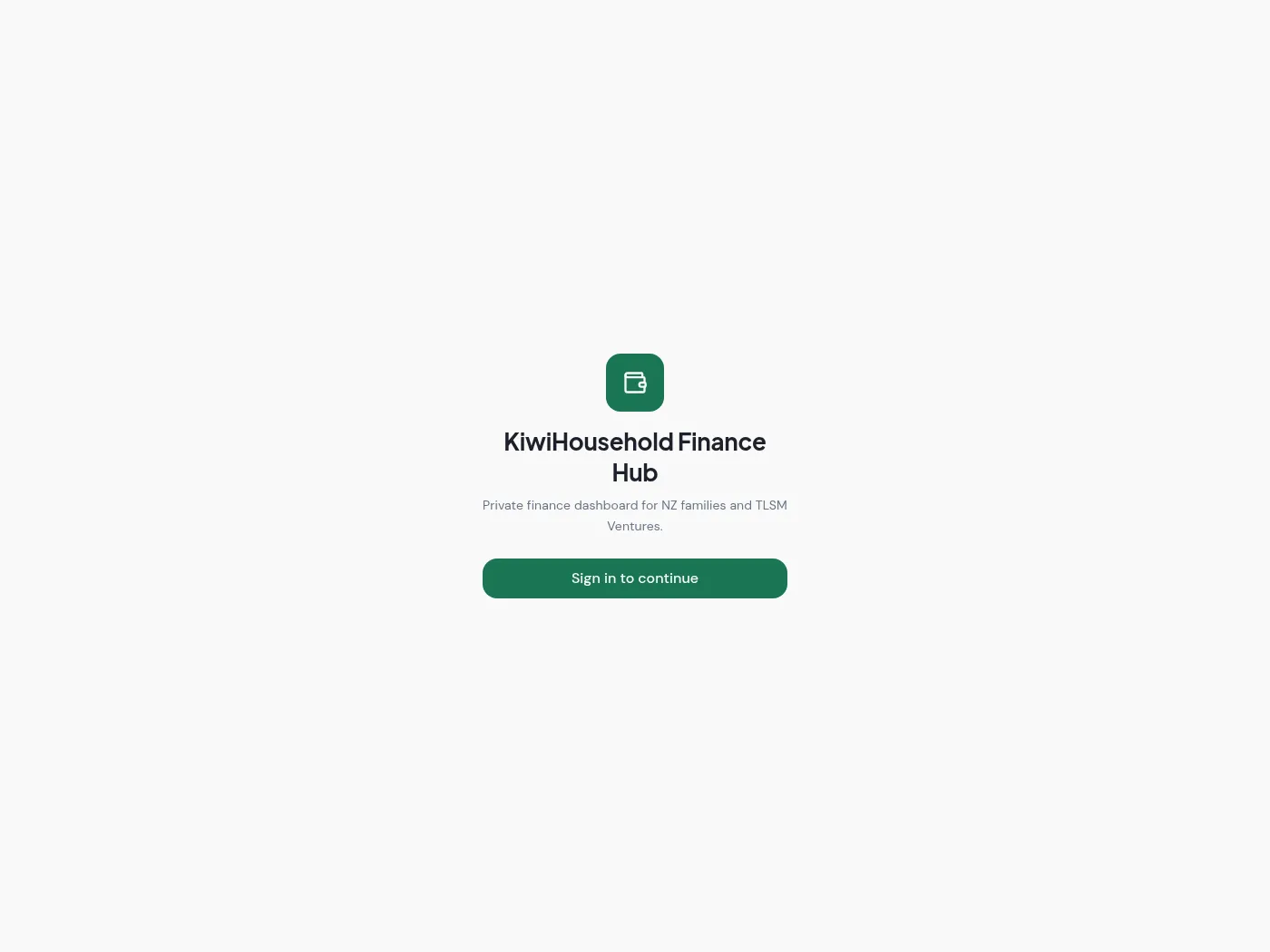 KiwiHousehold Finance Hub