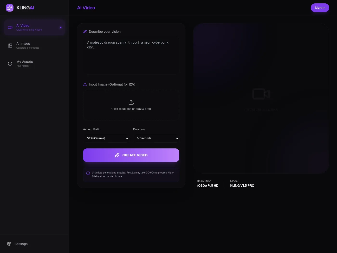 KlingAI Open Source Clone