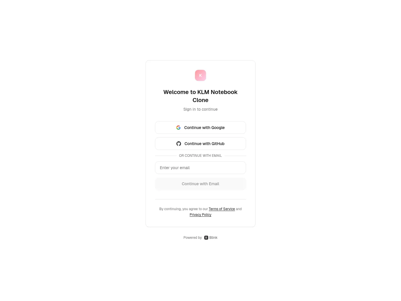 KLM Notebook Clone