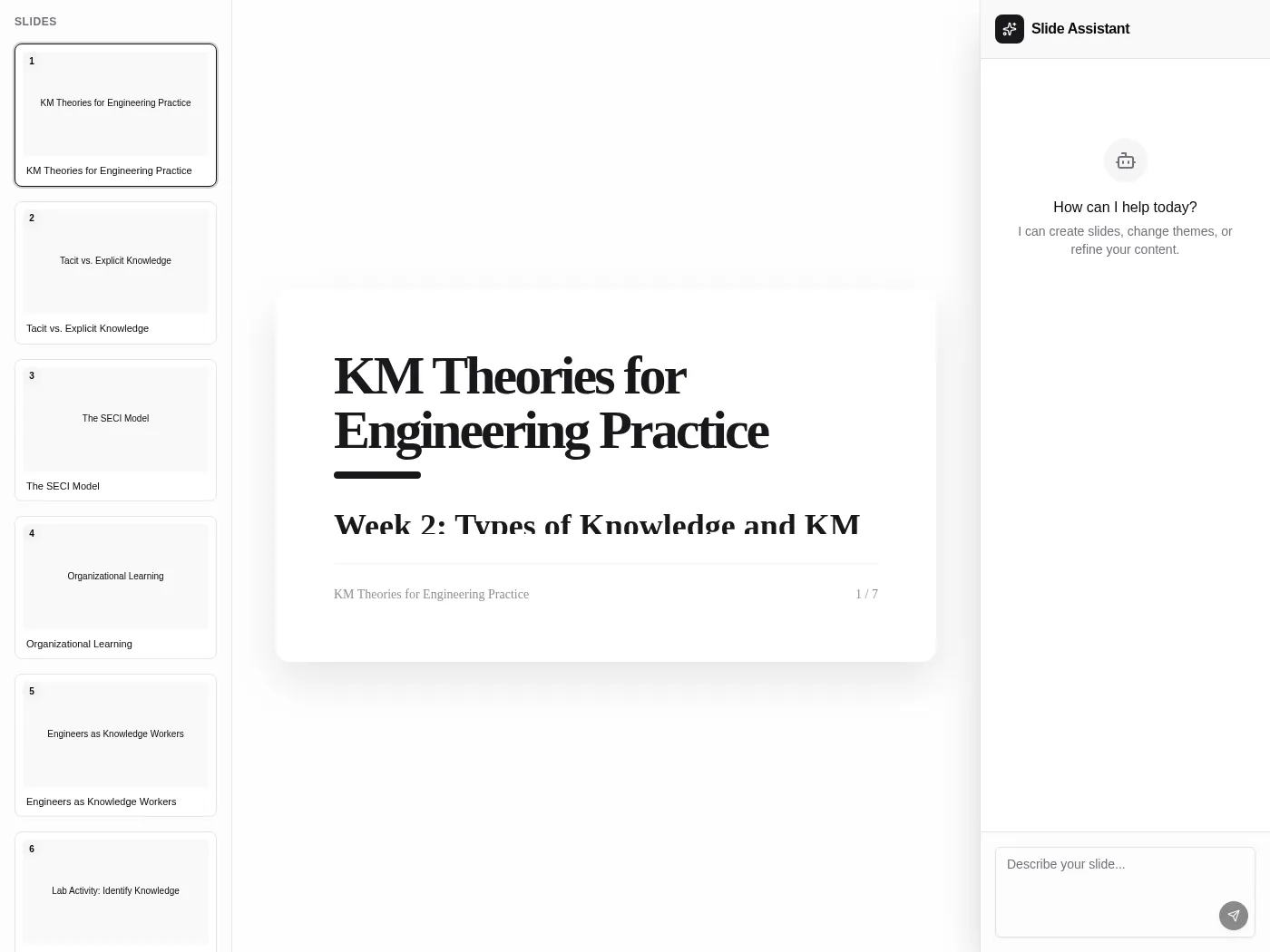 KM Theories Slide Deck