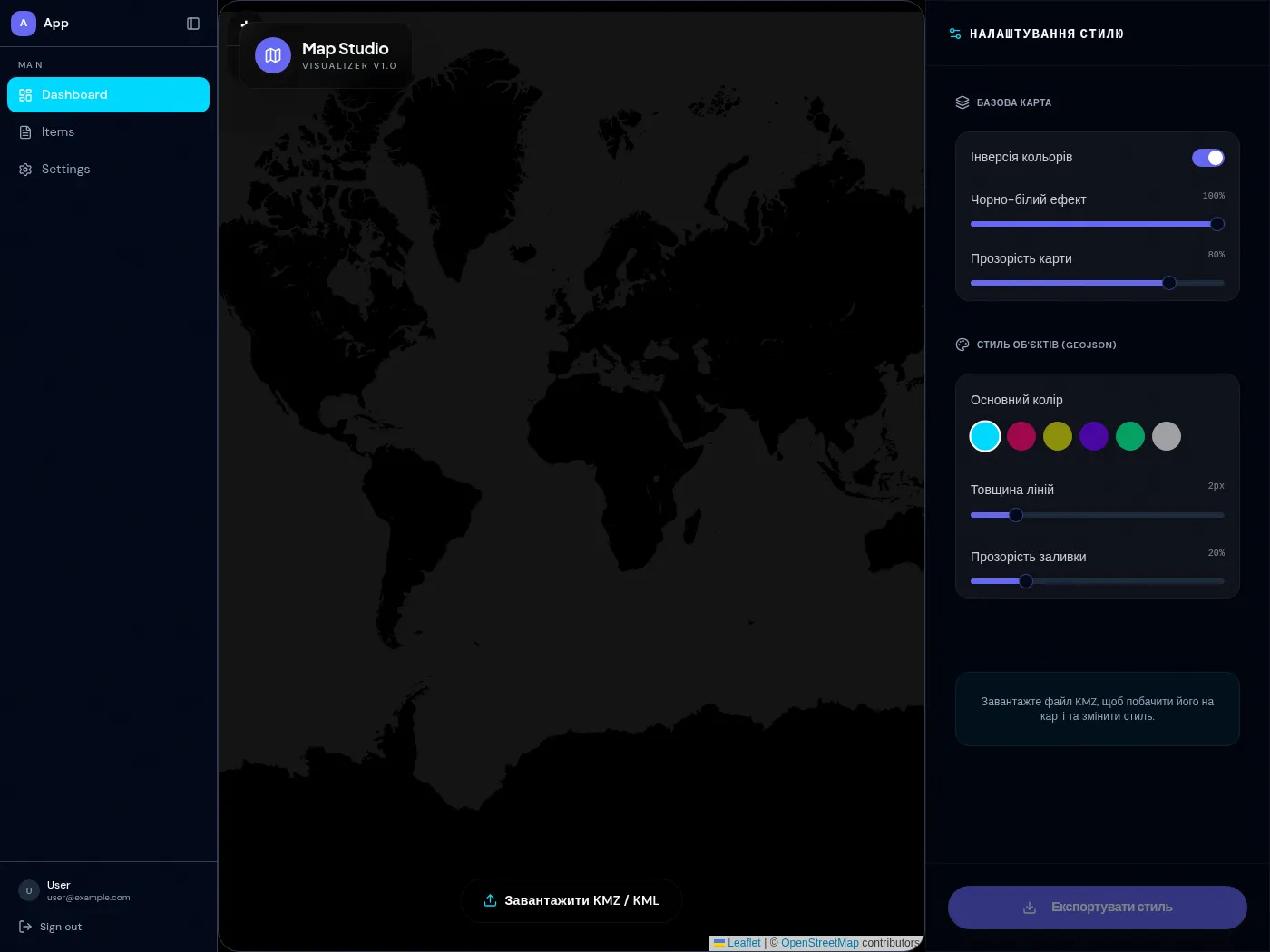 Modern KMZ Map Viewer