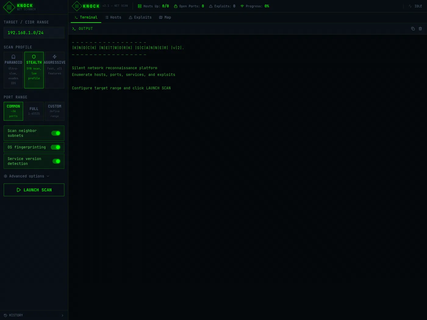 KNOCK Network Scanner