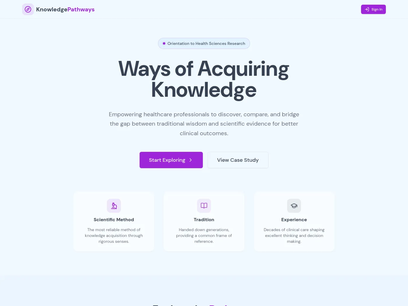 Knowledge Pathways Explorer
