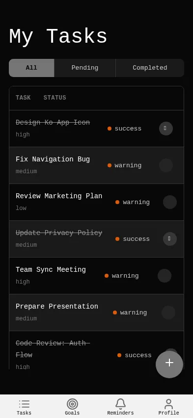 Ko Productivity App