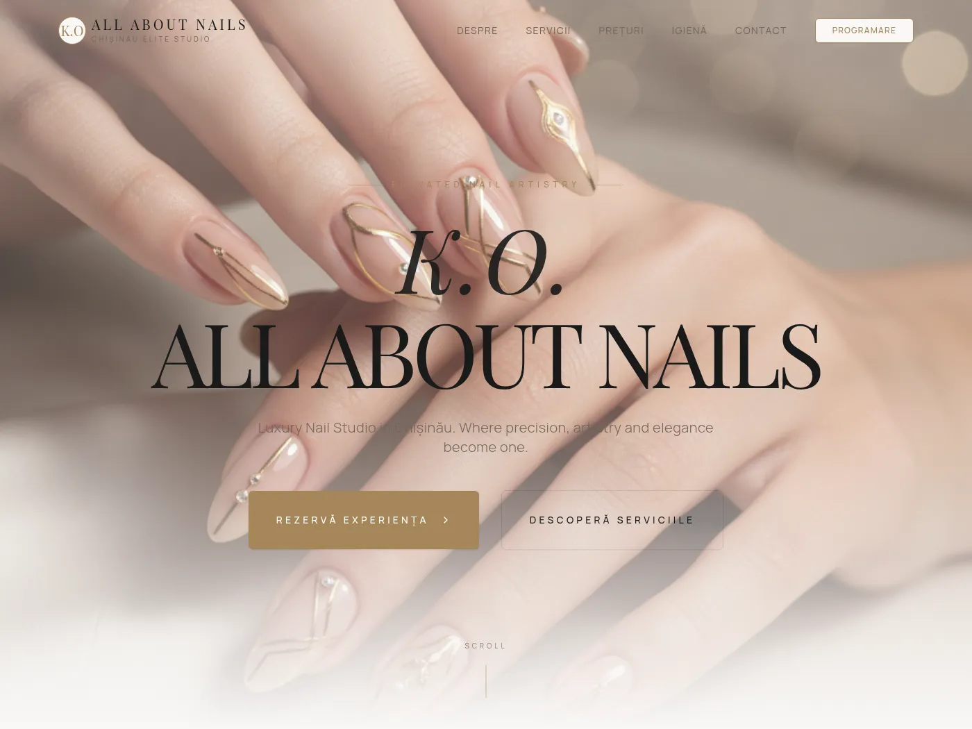 KO Nails Luxury Website