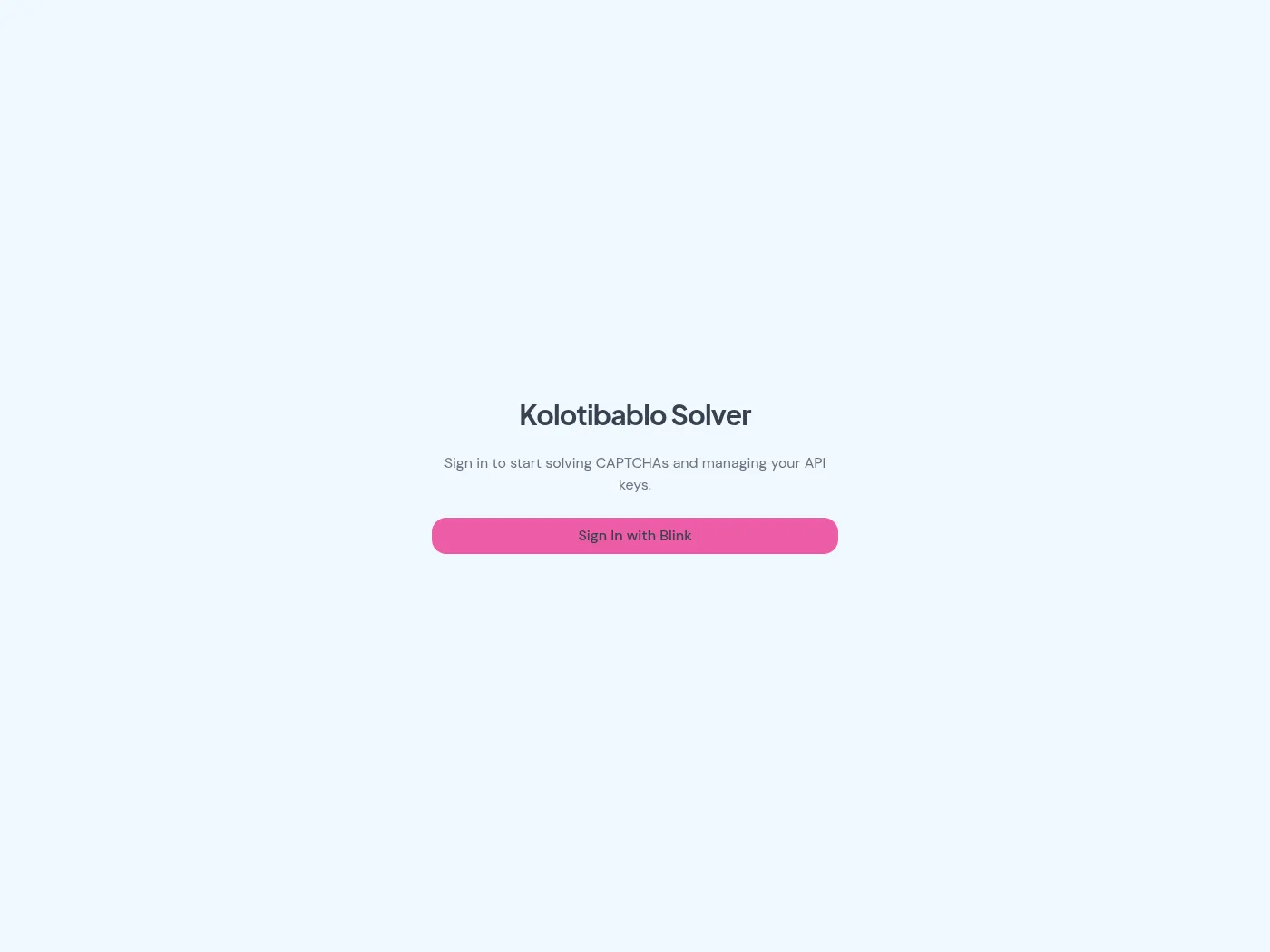 Kolotibablo Captcha Solver