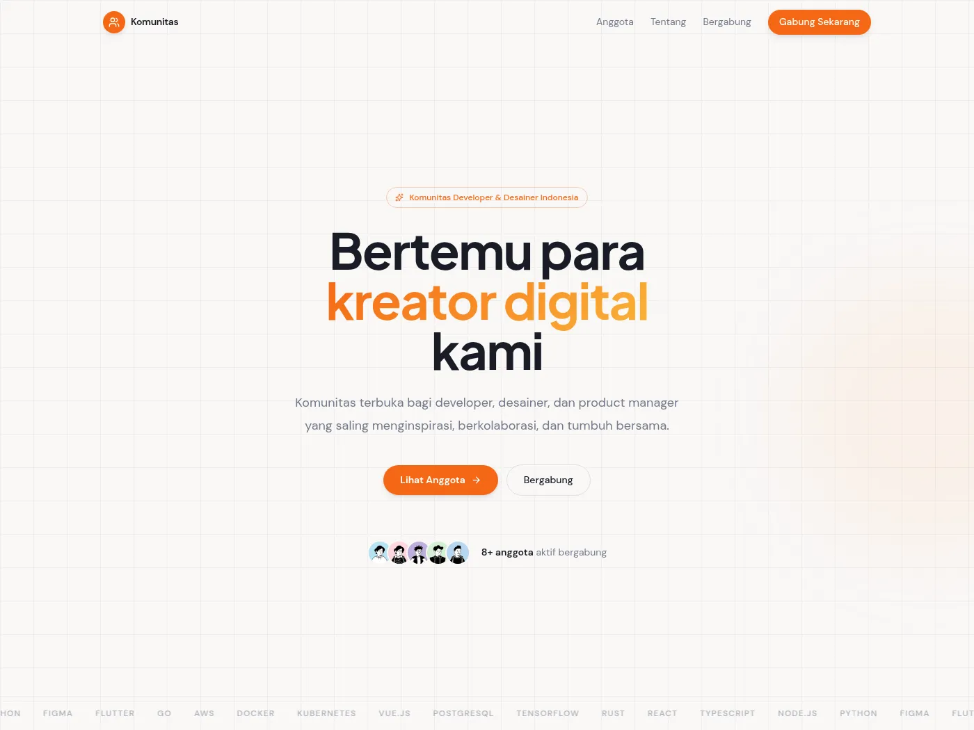 Komunitas Portfolio Landing