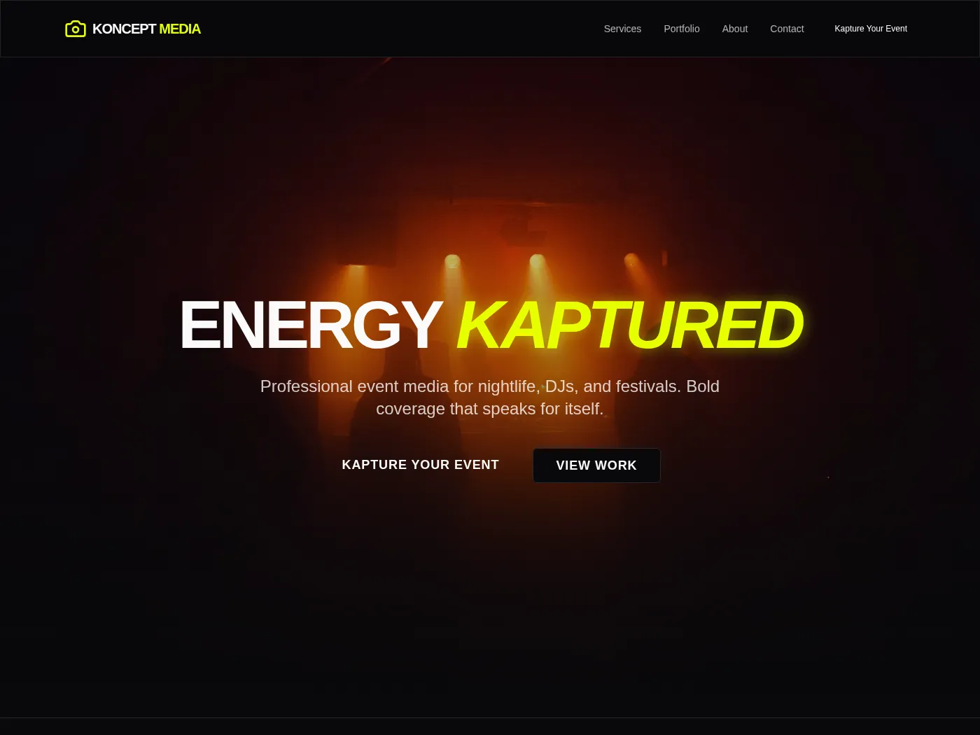 Koncept Kapture Website