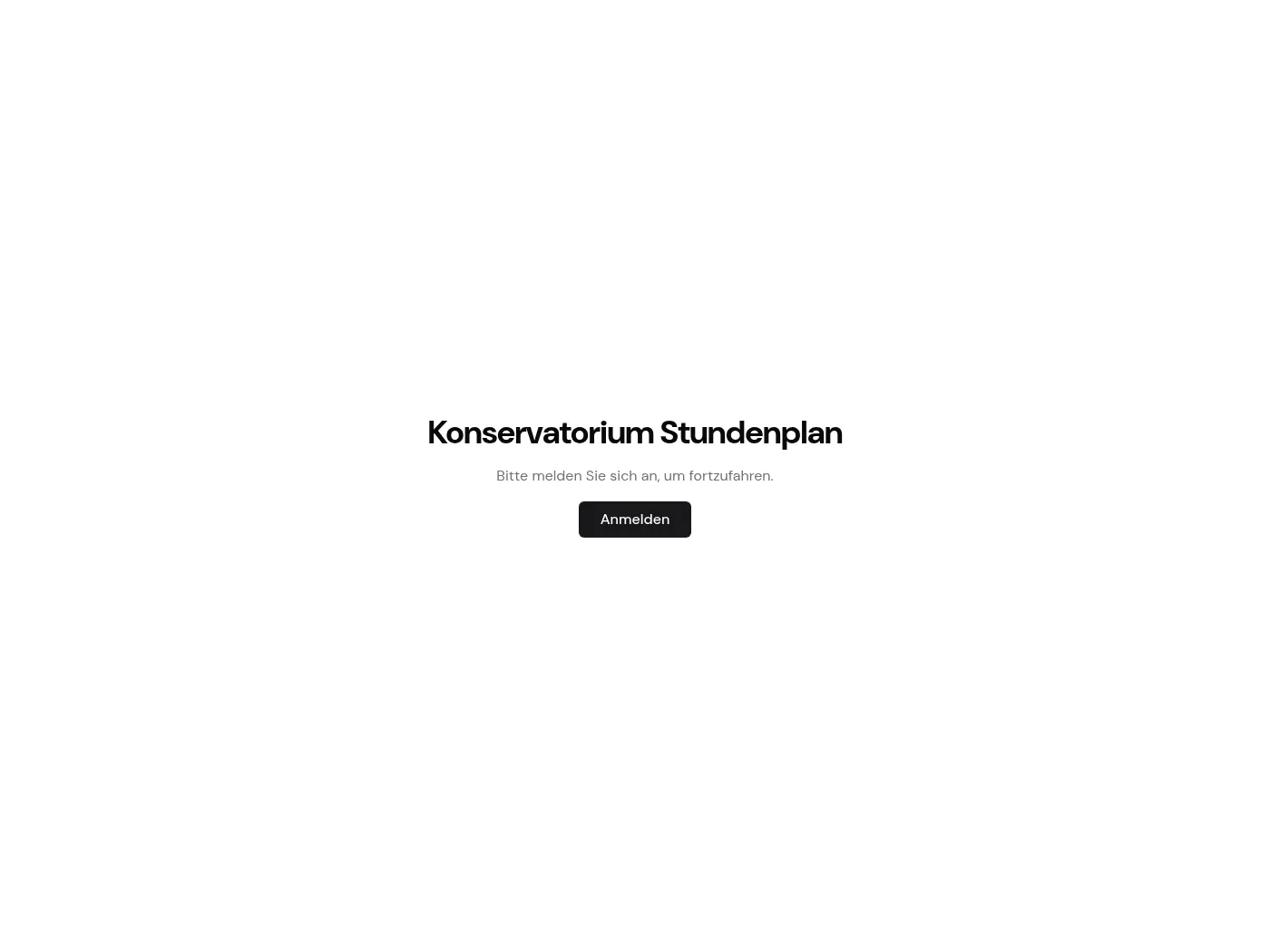 Konservatorium Stundenplan