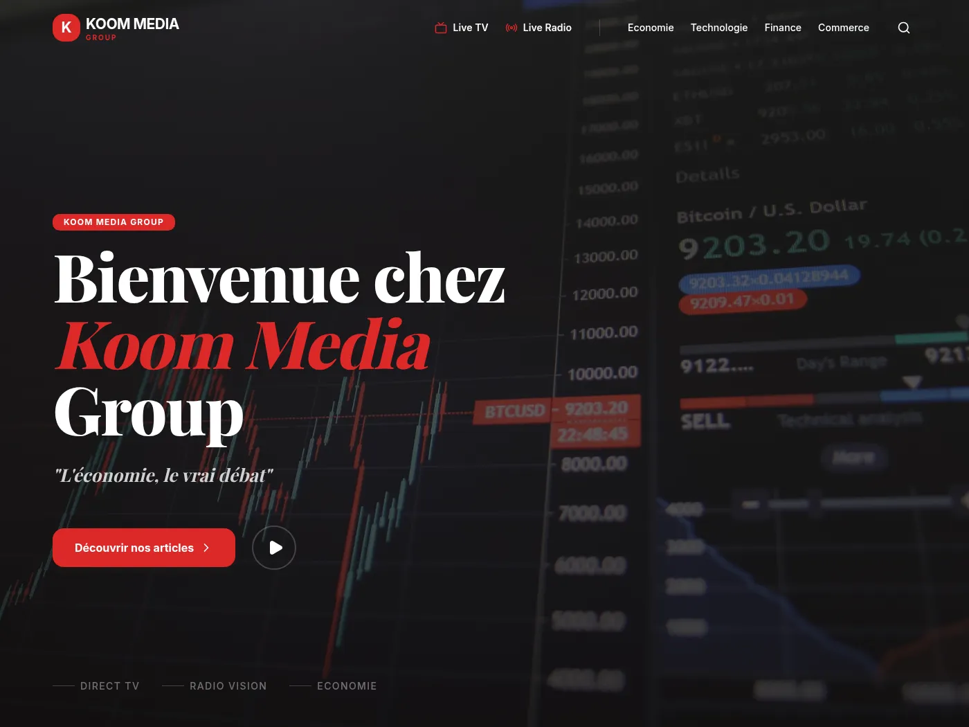Koom Media Web Clone