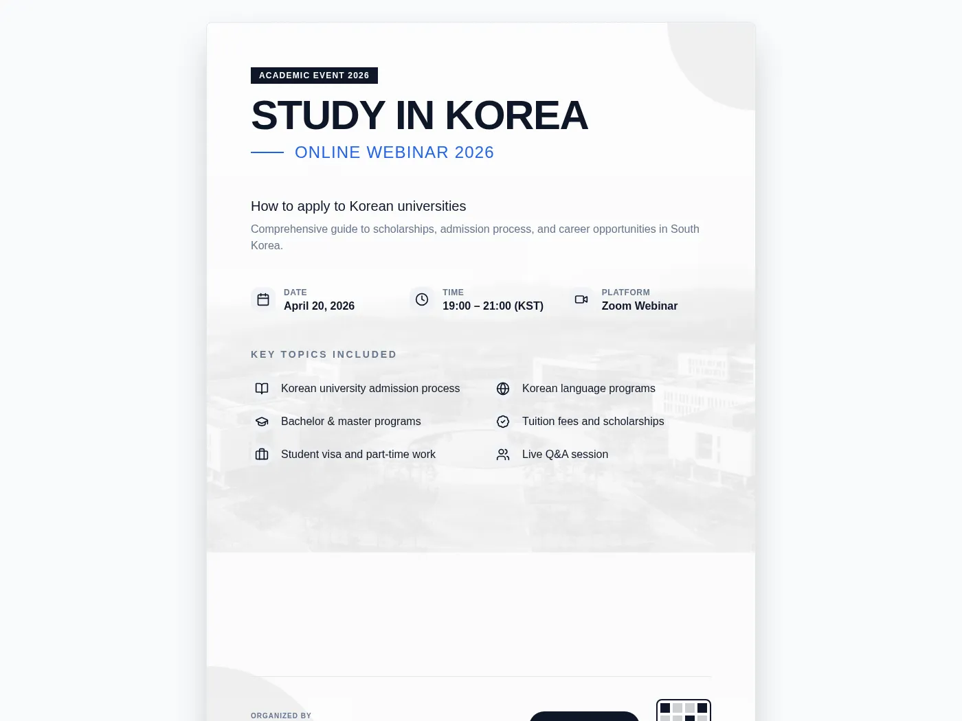 Study in Korea Poster