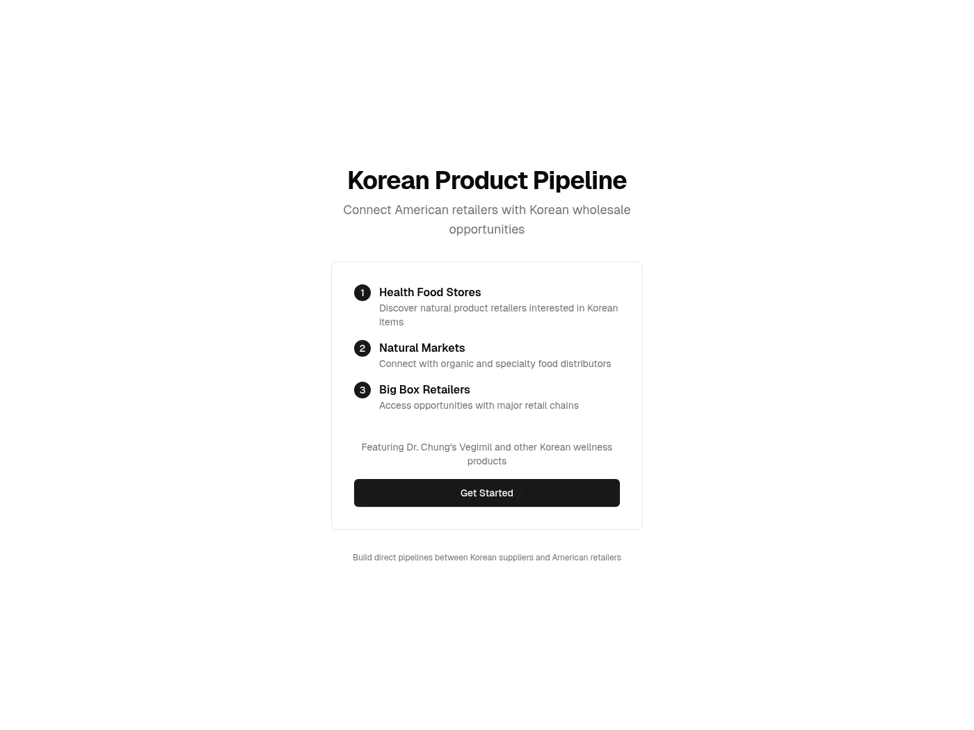 Korean Product Pipeline