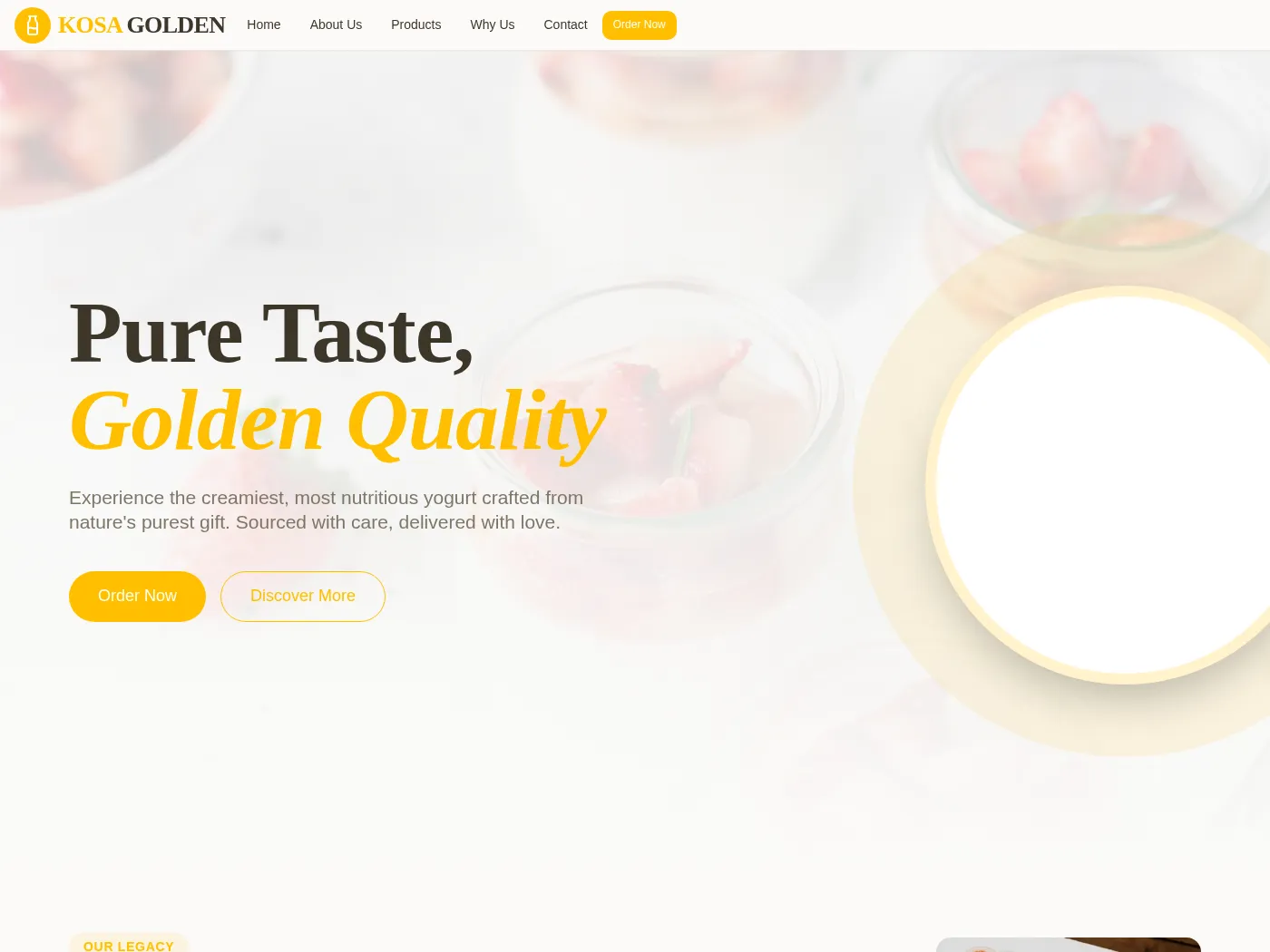 KOSA GOLDEN Website