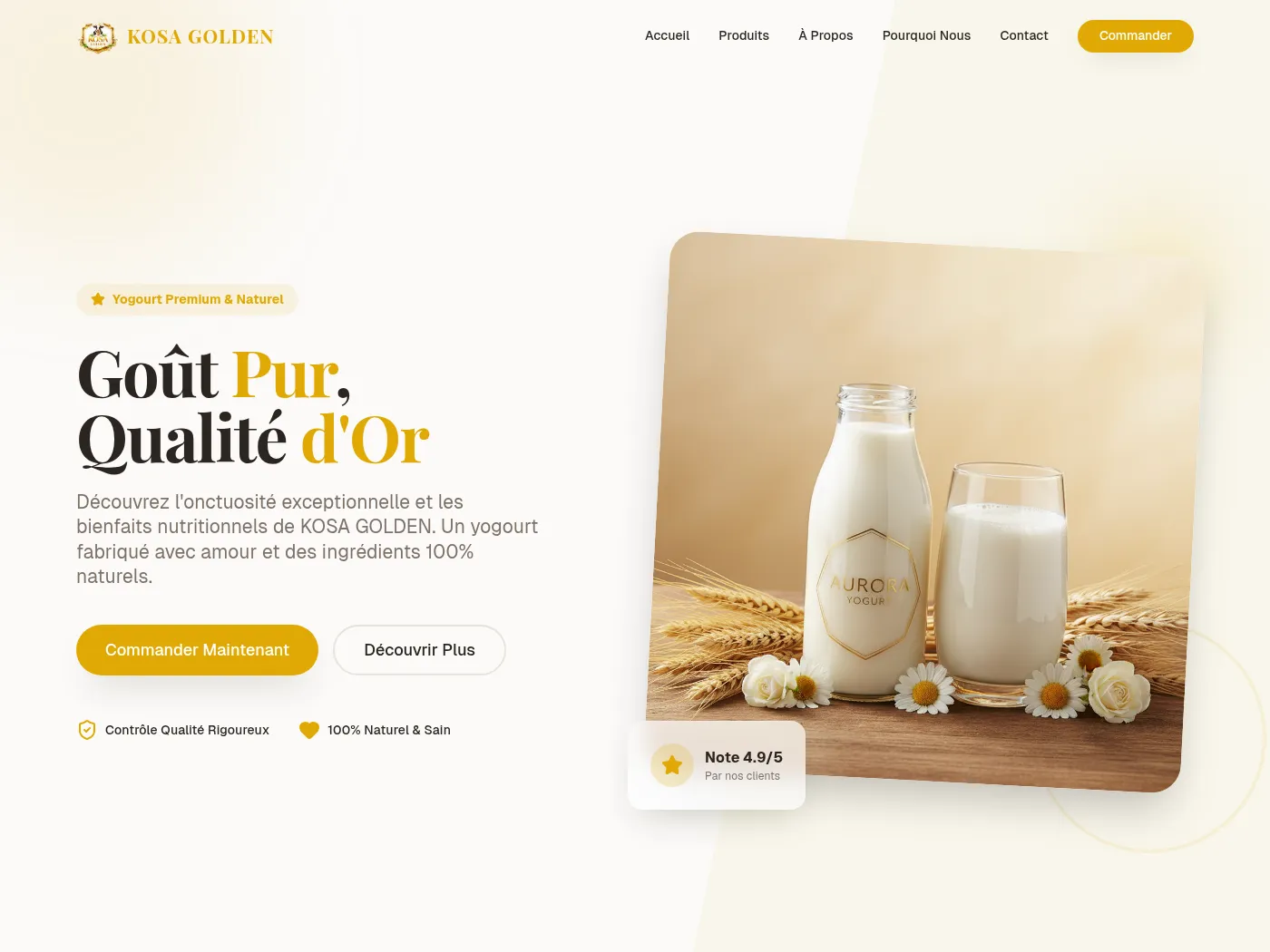 KOSA GOLDEN Website