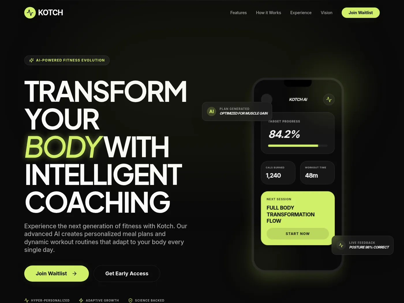 Kotch AI Landing Page