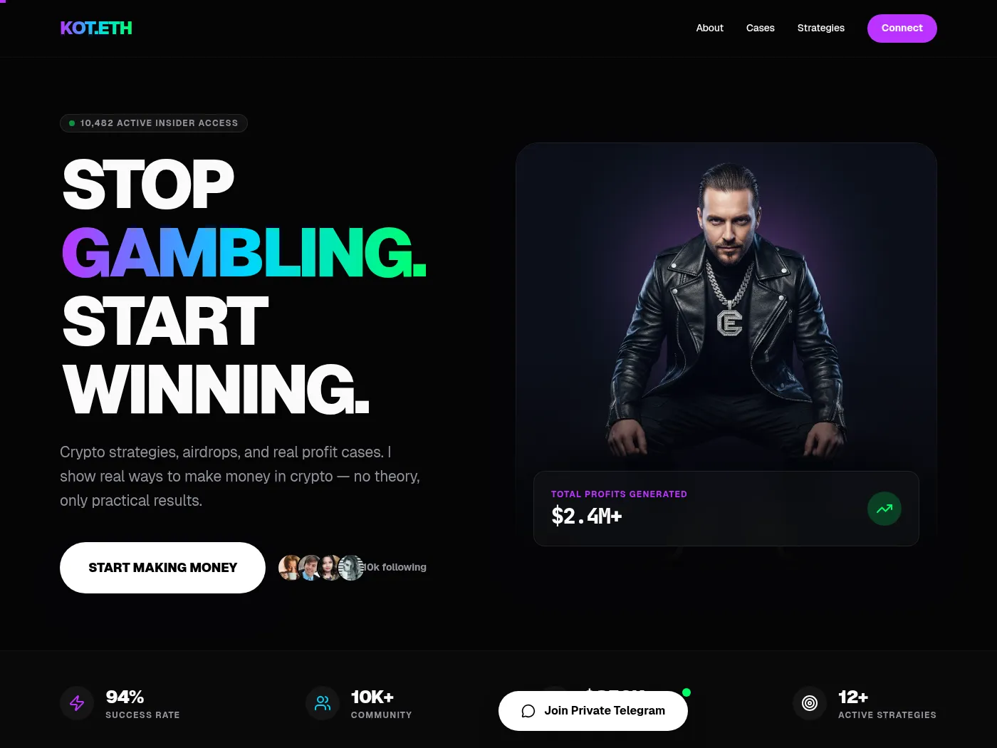 Kot.eth Crypto Landing