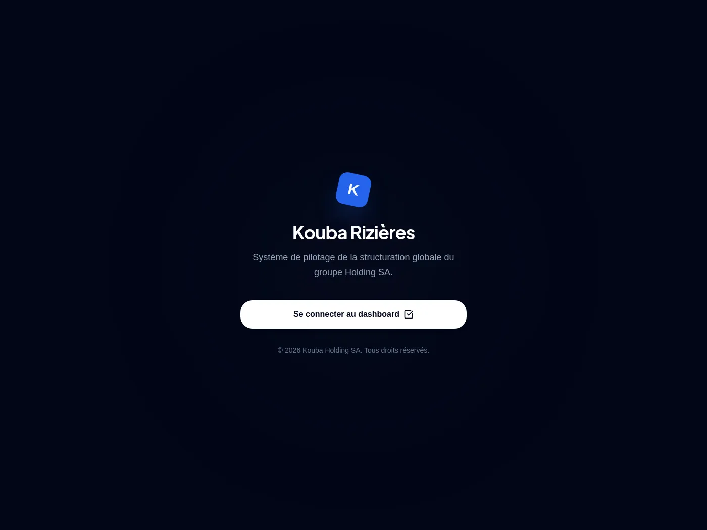 Kouba Rizières Dashboard