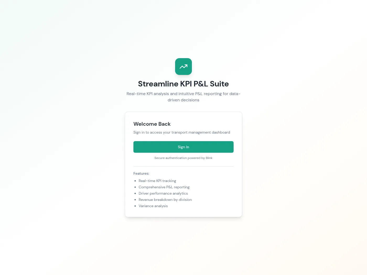 Streamline KPI P&L Suite