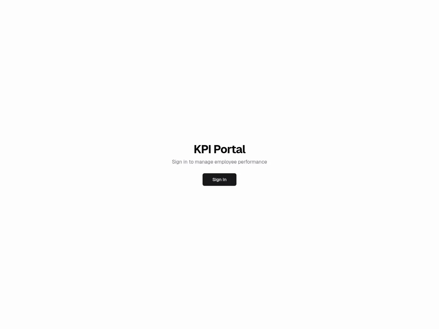 KPI Review Portal