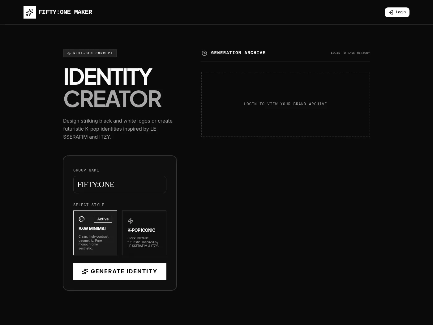 K-Pop Logo Generator