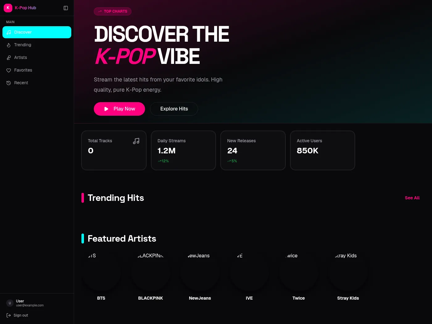 K-Pop Music Platform