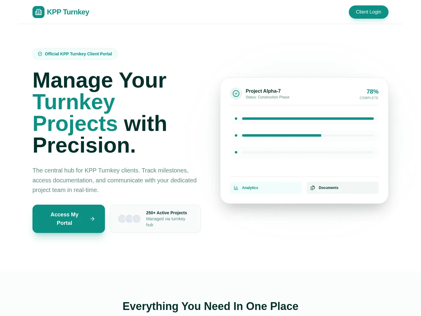 KPP Turnkey Portal