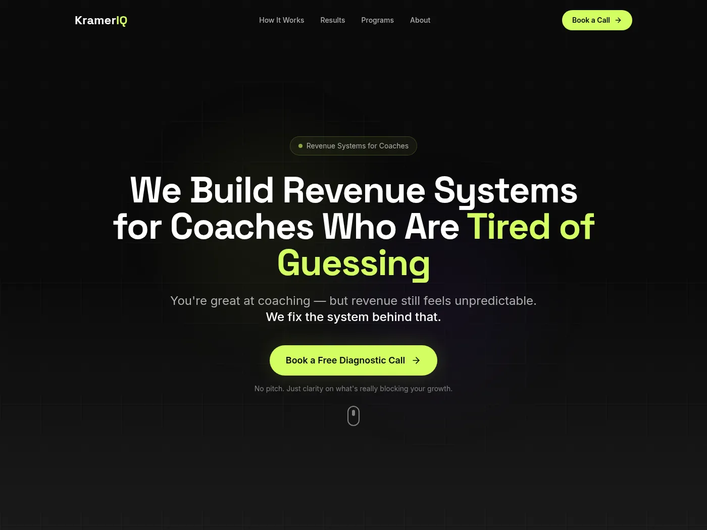 KramerIQ Revenue Homepage