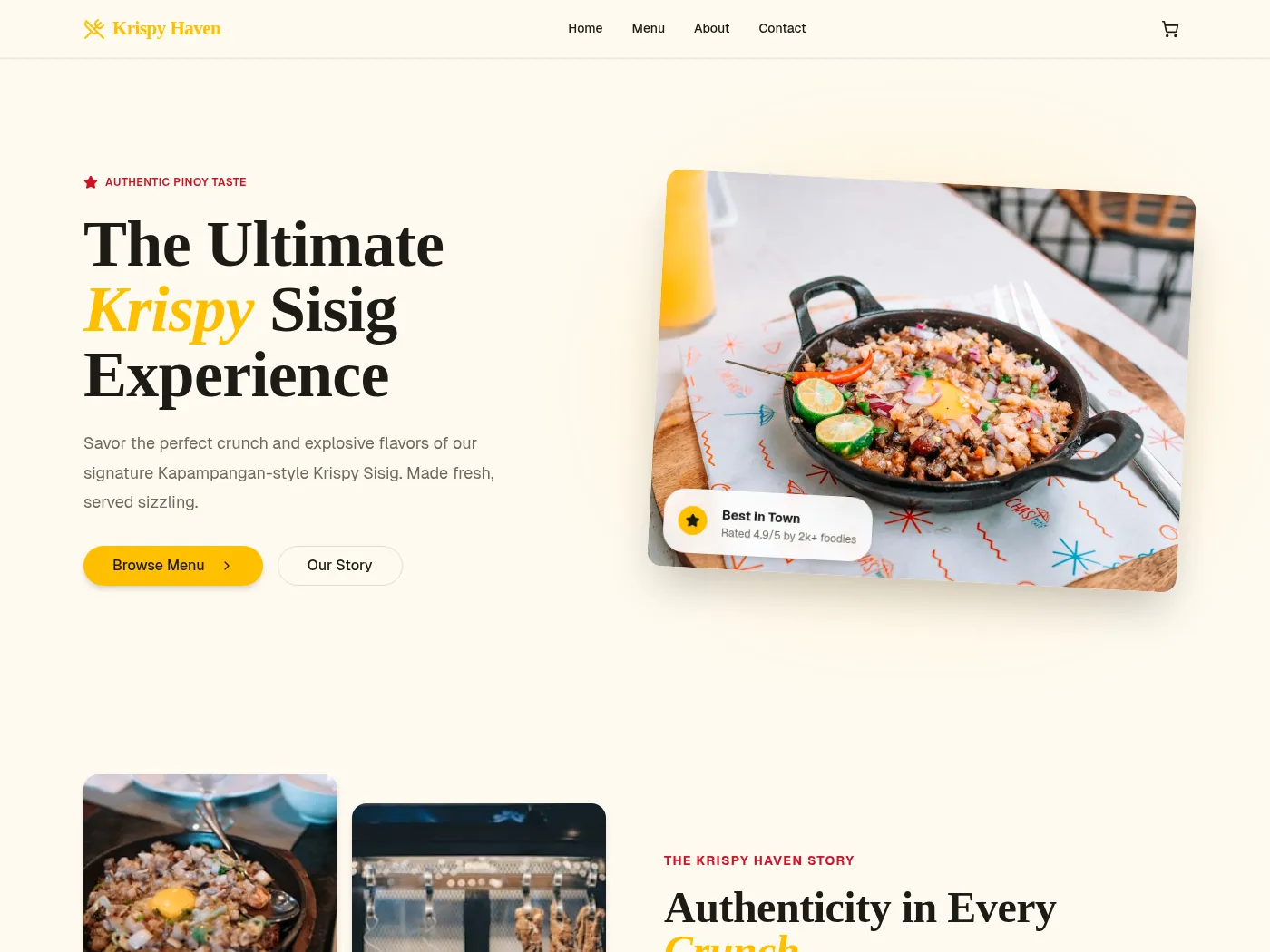 Krispy Sisig Storefront