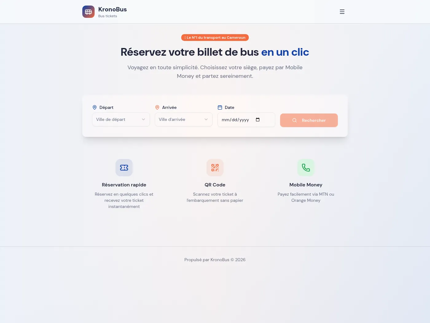 KronoBus Booking Platform