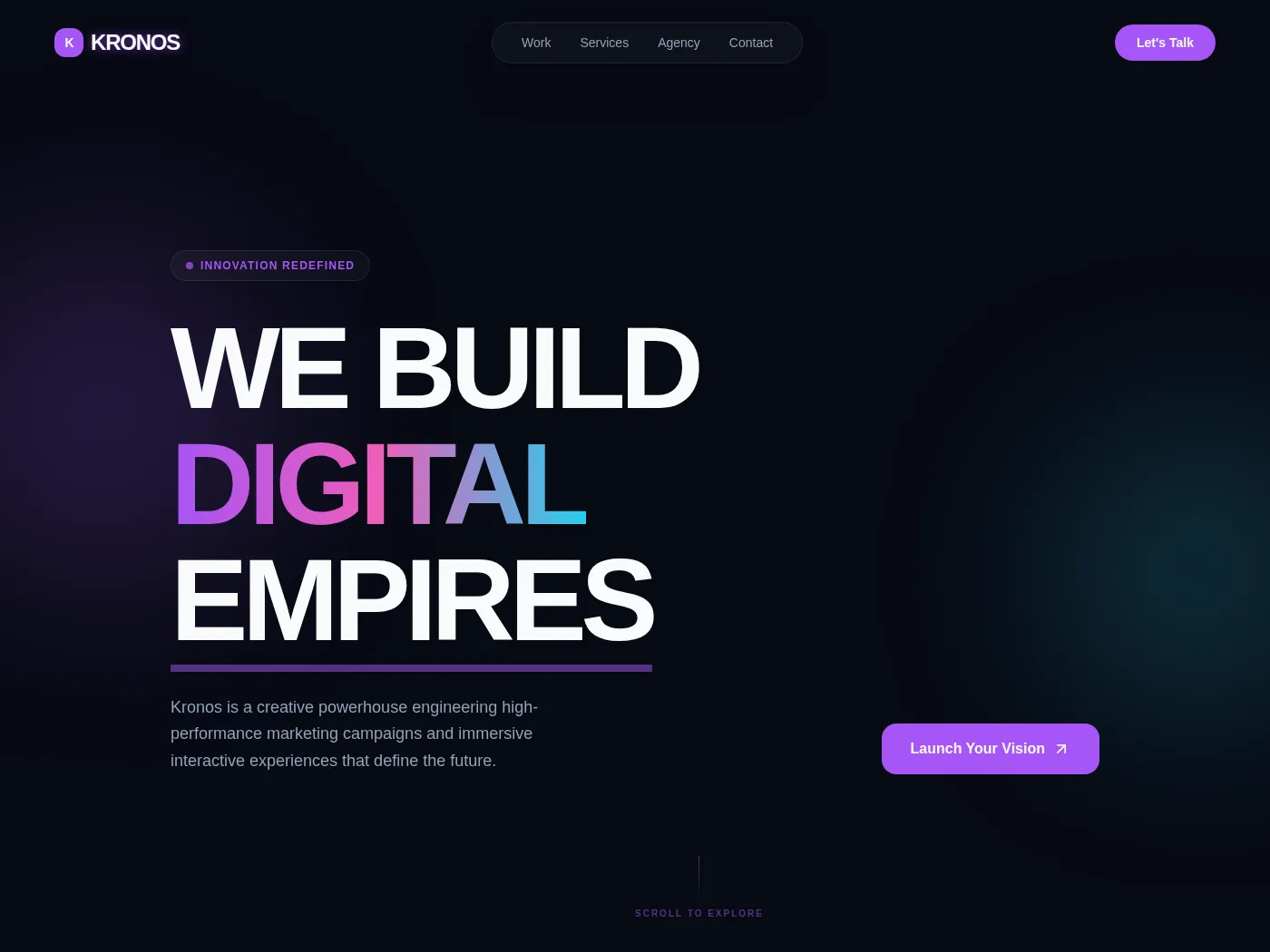 Kronos Agency Interactive Site