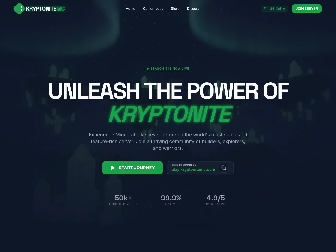 KryptoniteMC Server Site