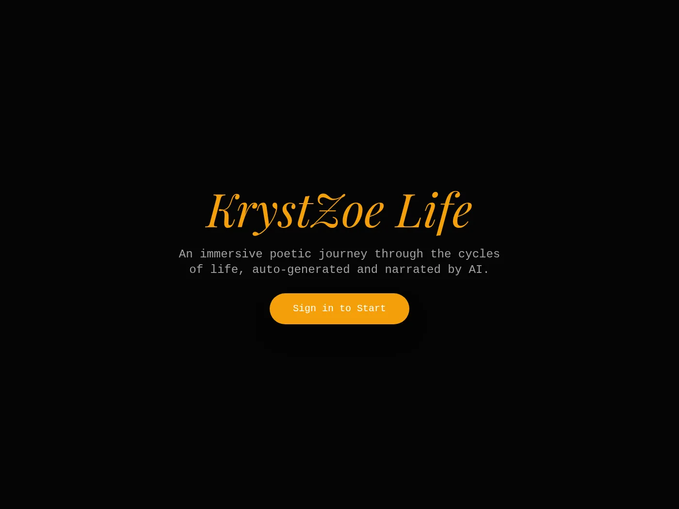 KrystZoe Life AI Film