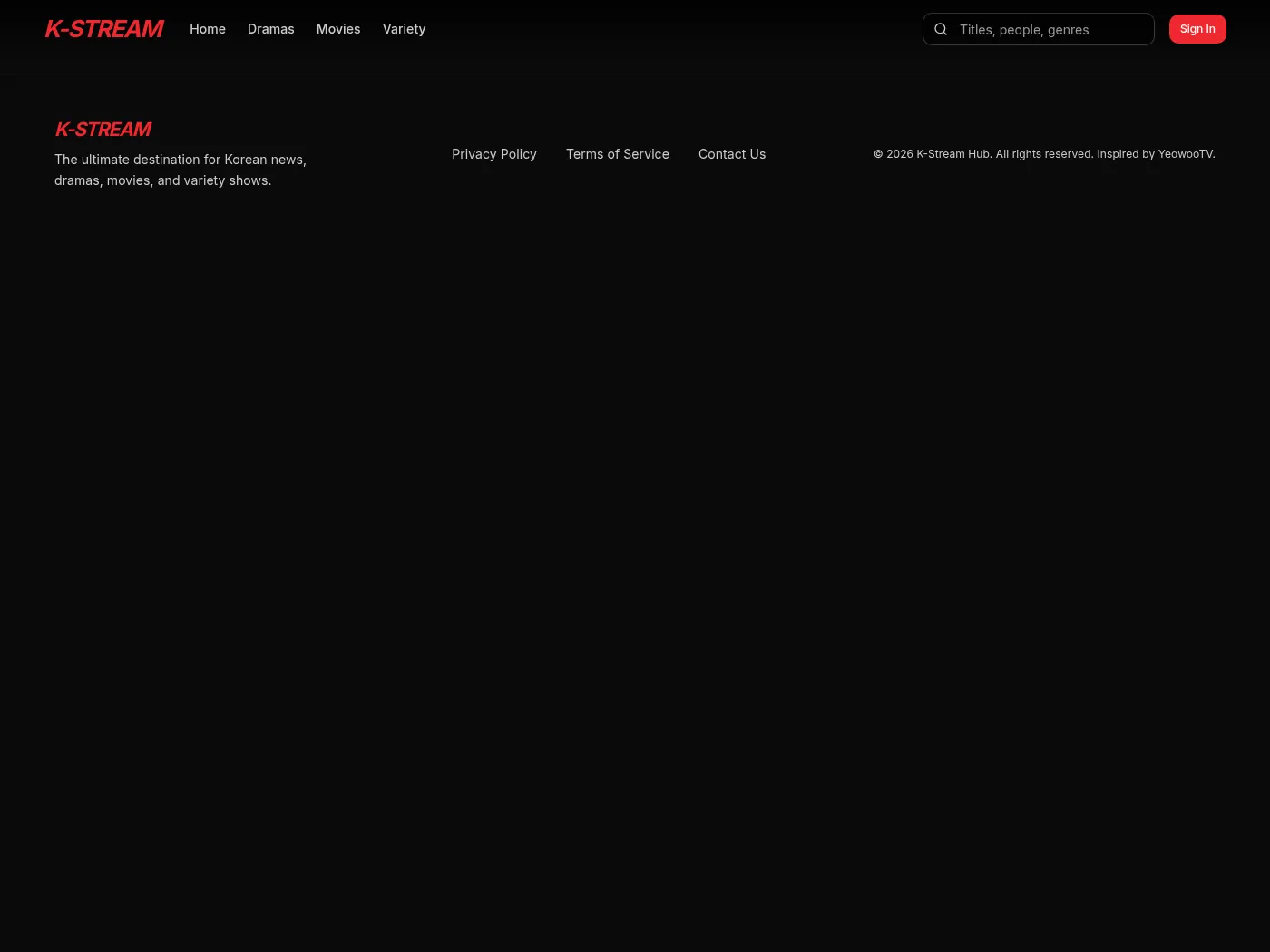 K-Content Streaming Hub