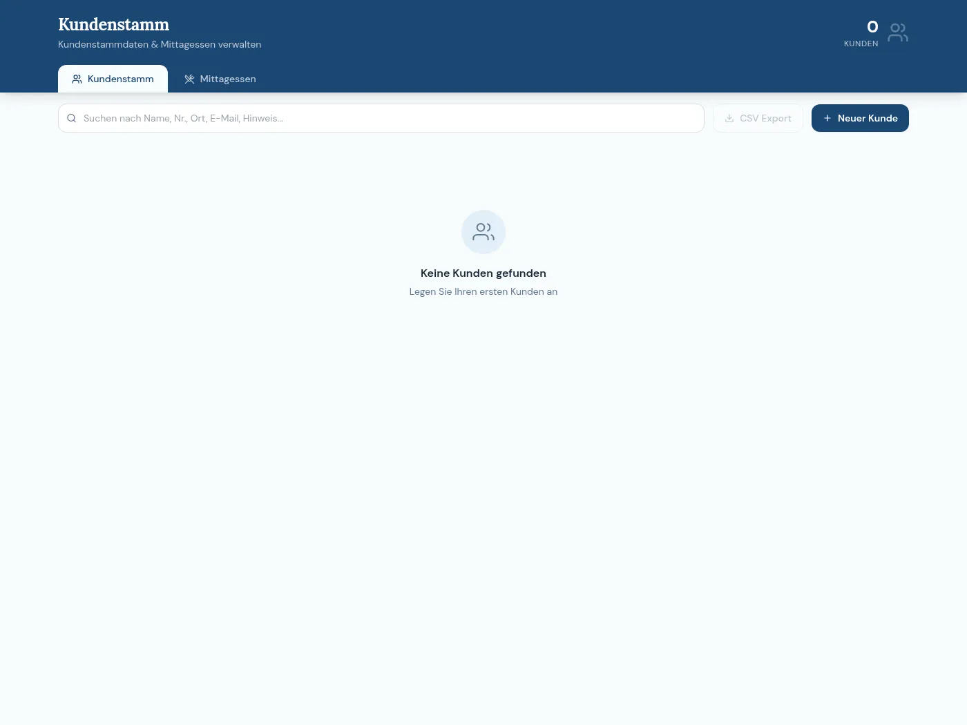 Kundenstamm Datenbank