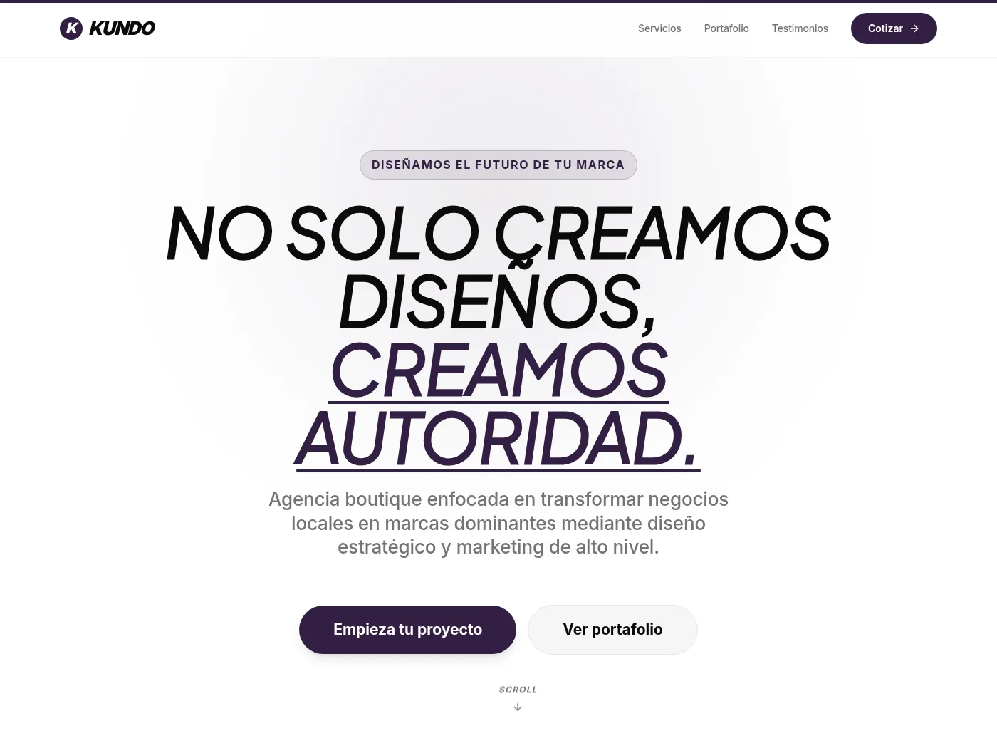 Kundo Landing Page