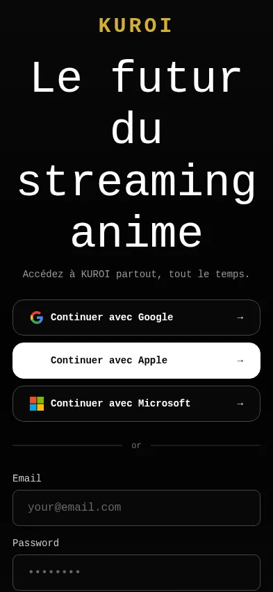 Kuroi Streaming App