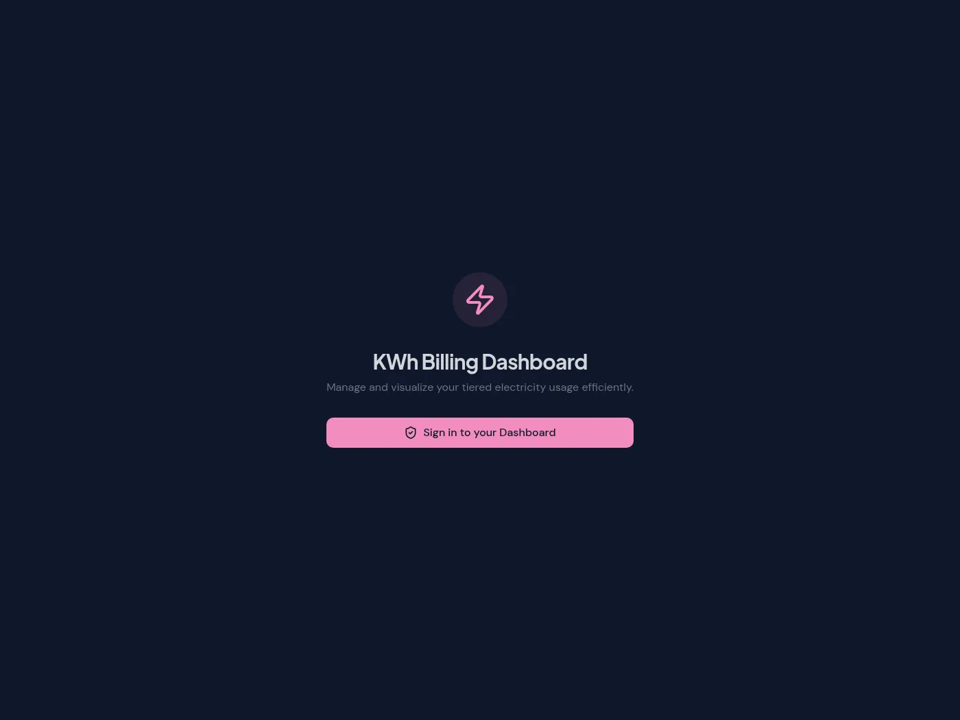 Smart KWh Billing Dashboard