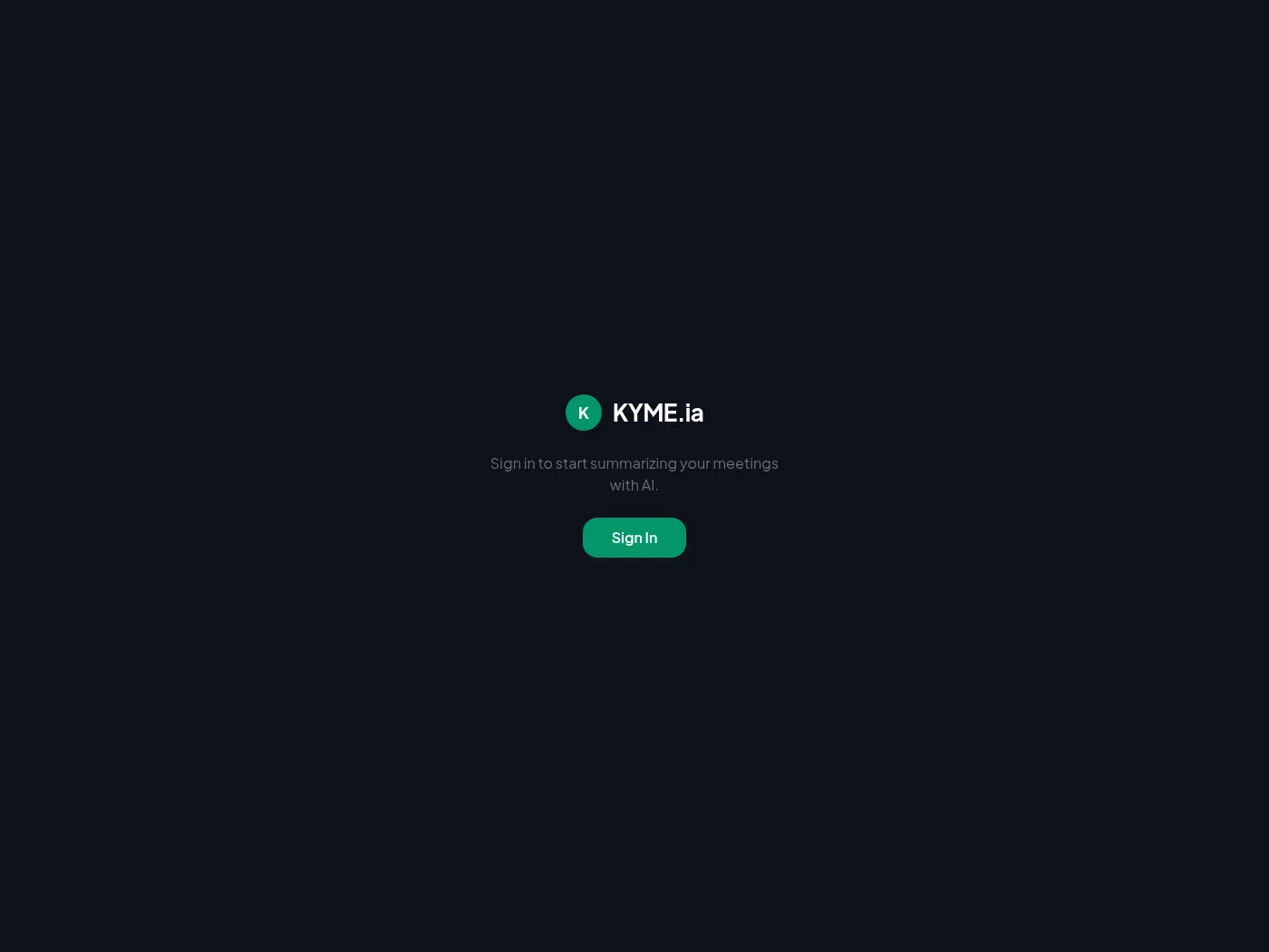 KYME.ia Meeting Summarizer