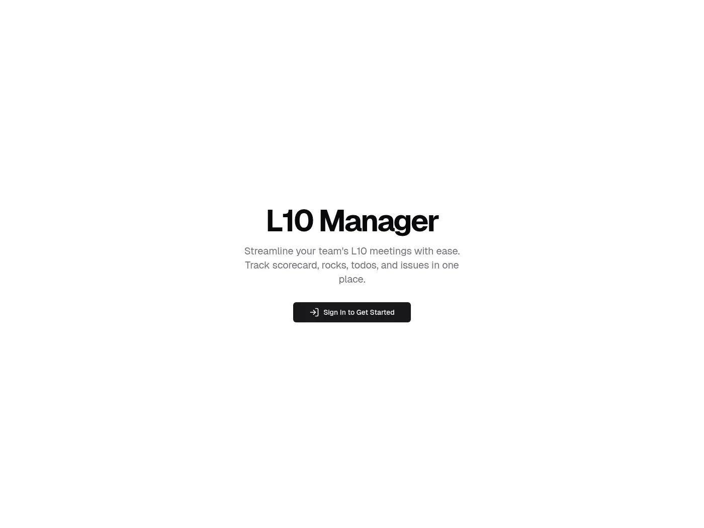 L10 Meeting Manager