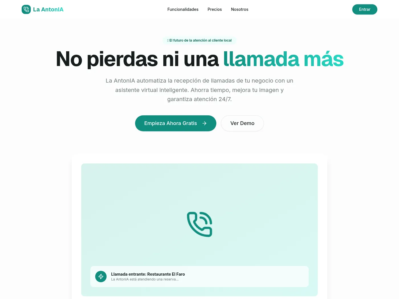 La AntonIA Voice SaaS