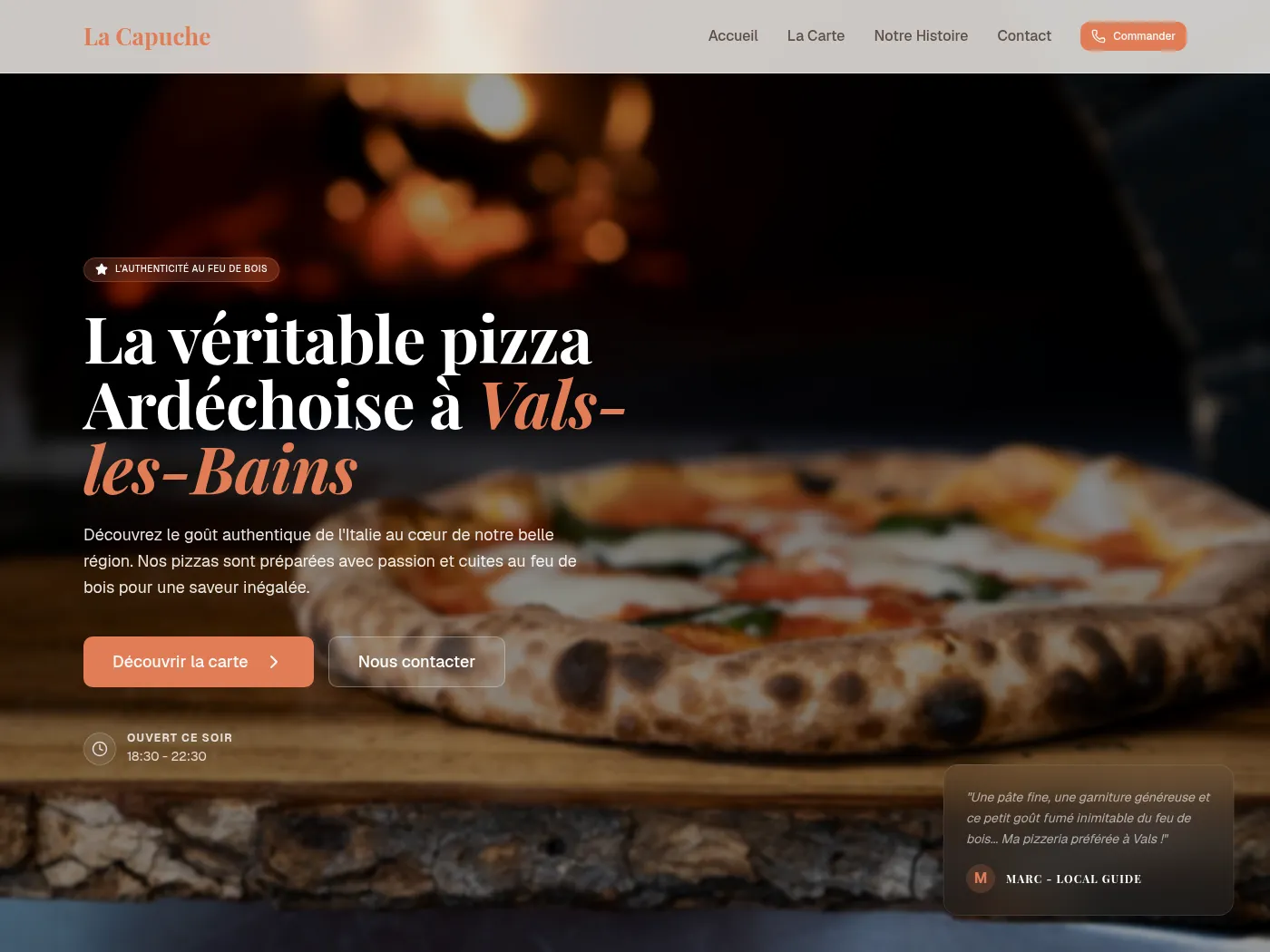 La Capuche Pizzeria Web