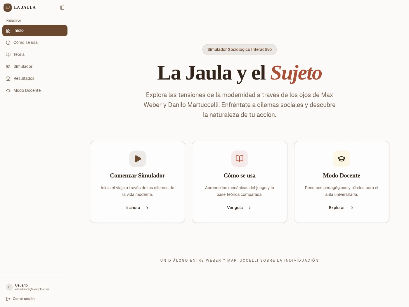 La Jaula y el Sujeto