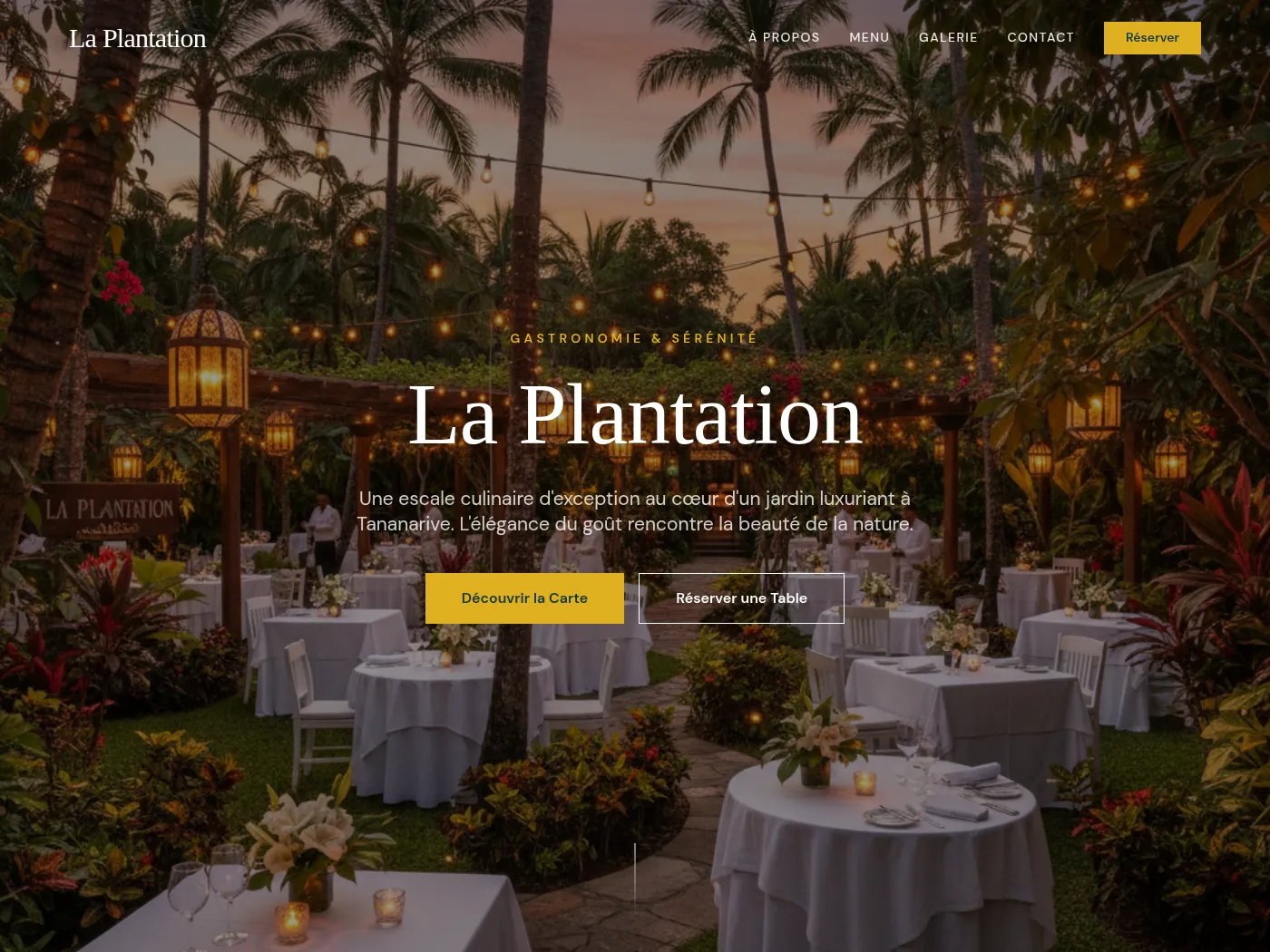 La Plantation Website