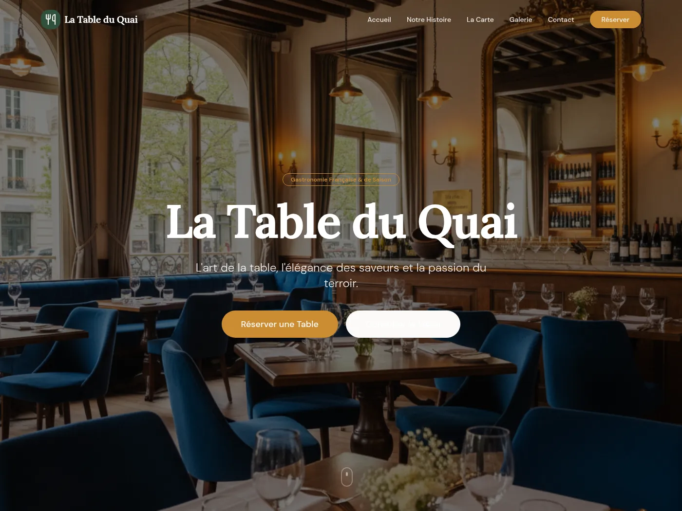 La Table du Quai Site