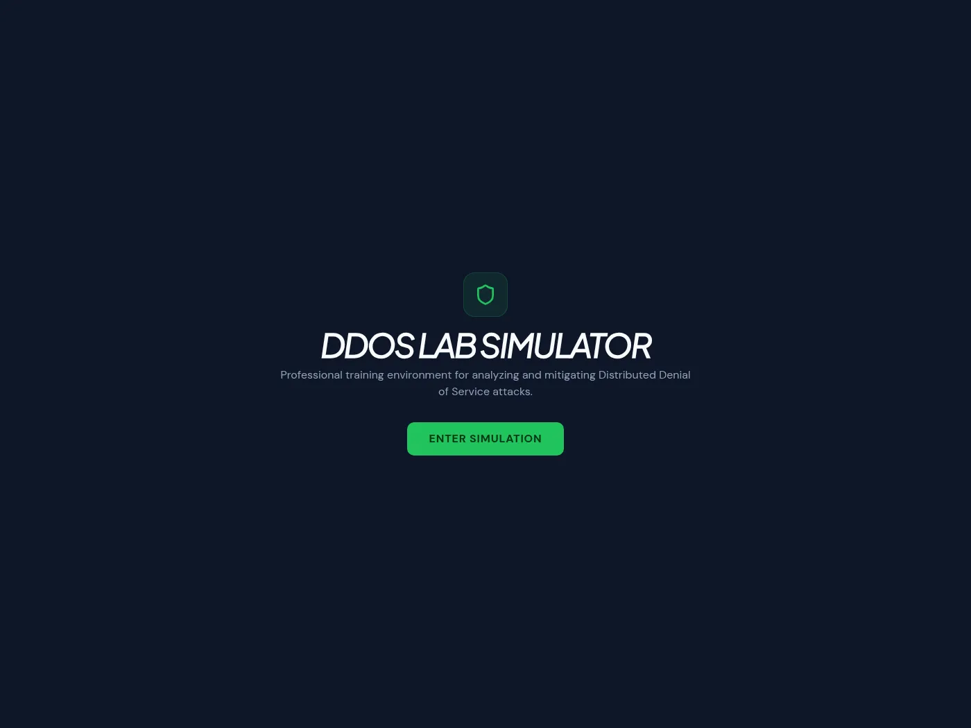 Lab DDoS Simulator