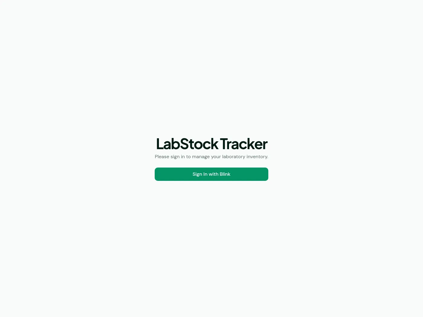 LabStock Tracker