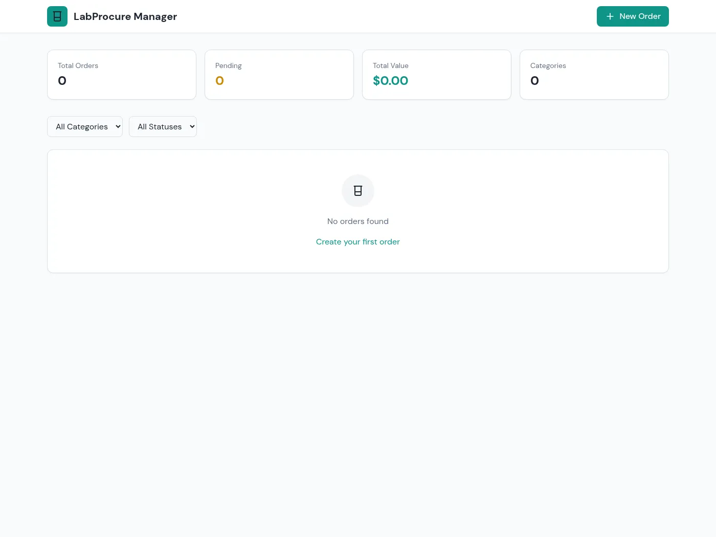 LabProcure Manager