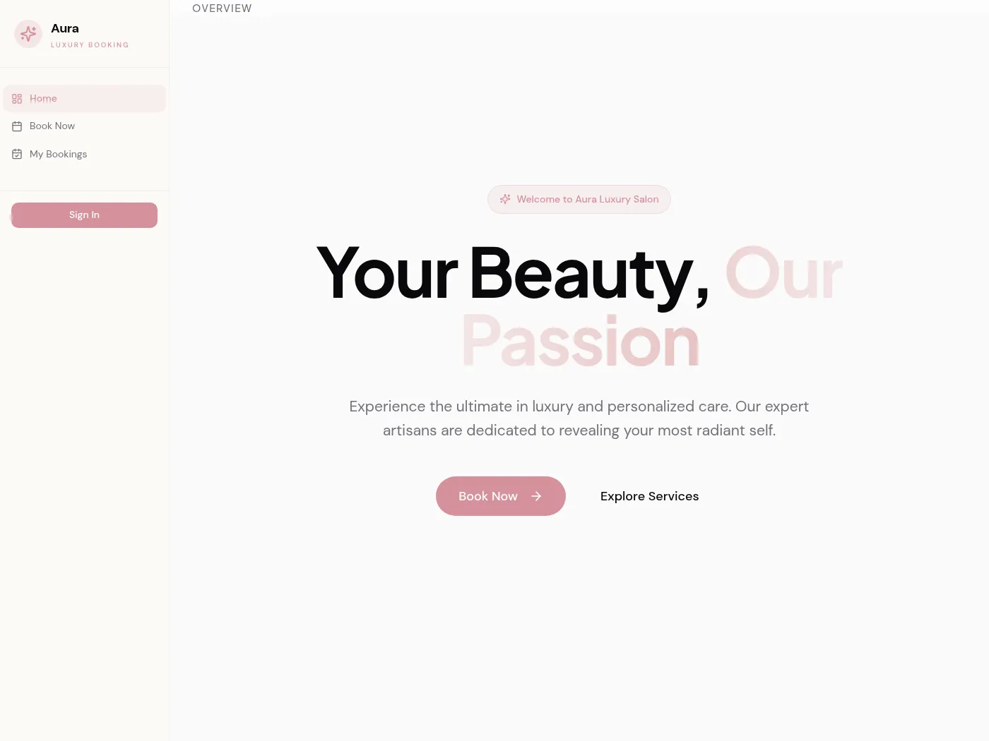 Glamour Salon Site