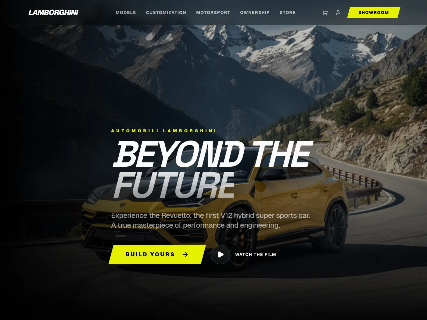 Lamborghini Showroom Site