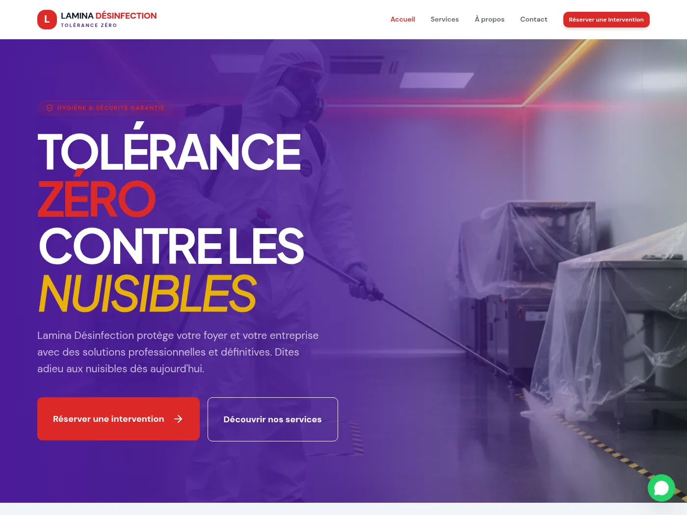Lamina Désinfection Pro Site